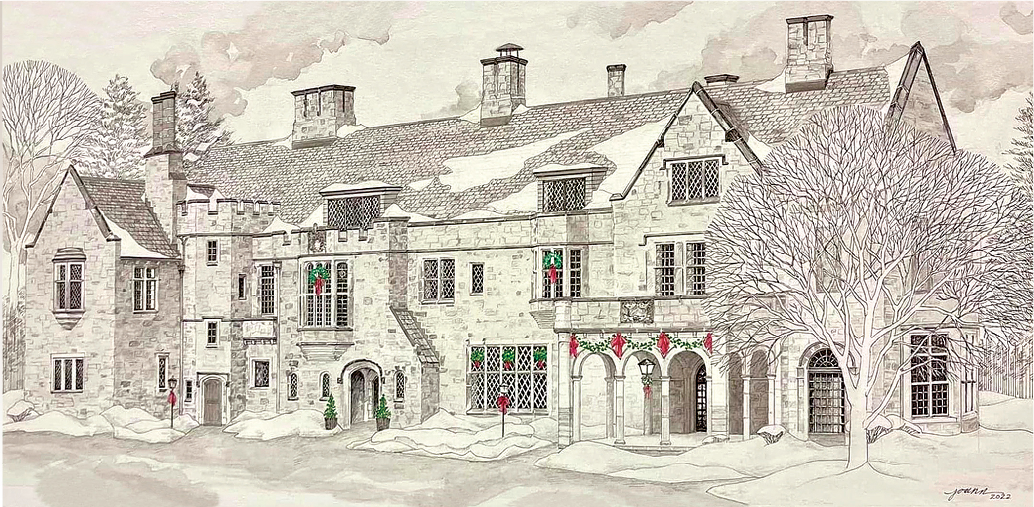 CHRISTMAS FANTASY HOUSE_DRAWING - Exclusively Yours Magazine